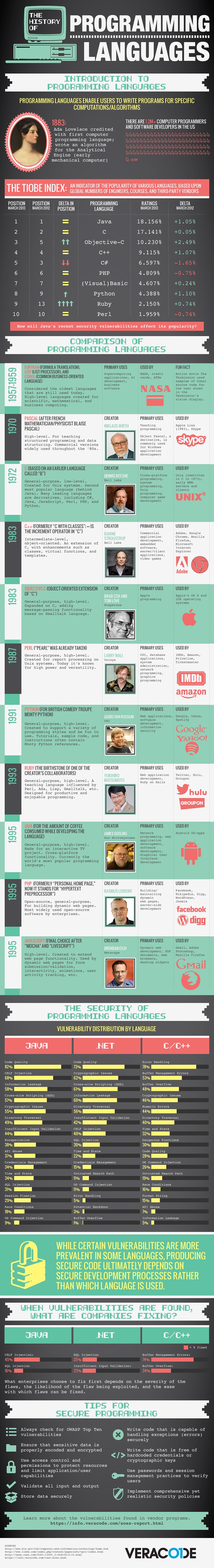 The History Of Programming Languages [Infographic] | Bit Rebels